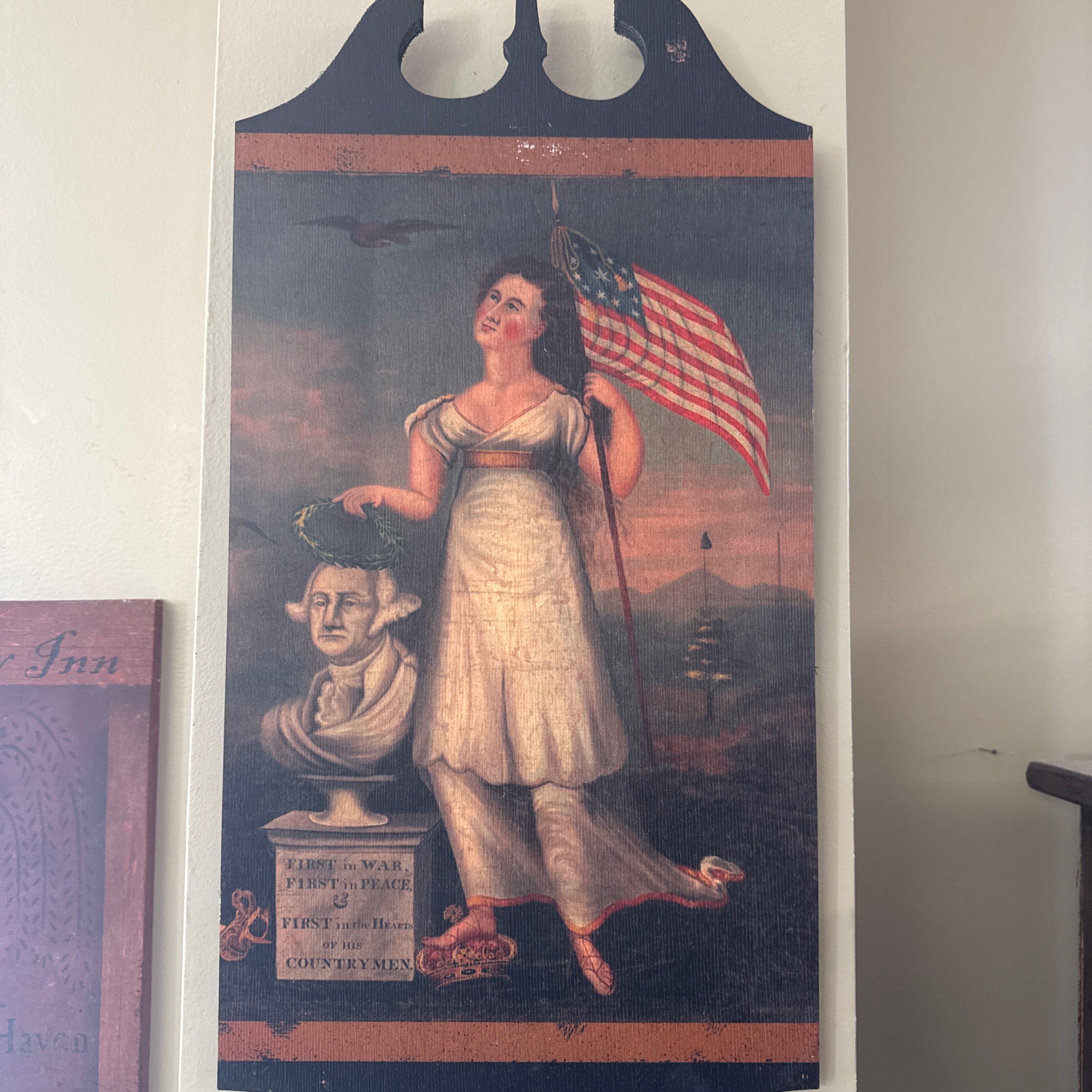 Lady Liberty Colonial Trade Sign | Homespun Antiques Company