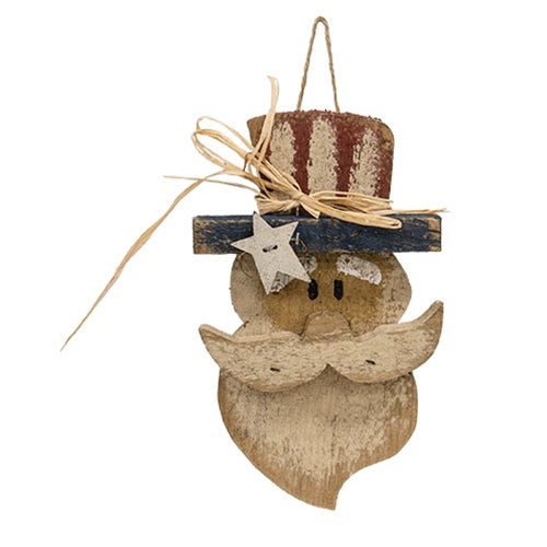 Primitive Wood Uncle Sam Hanger | Homespun antiques company